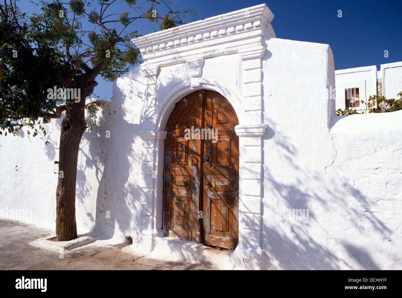 Traditional Greek Villa Lindos Rhodes Greece Stock Photo - Alamy