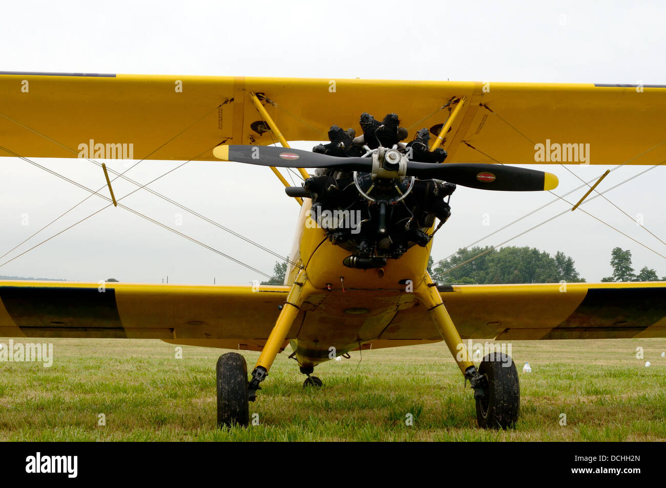 Vintage Bi-Wing Navy trainer Stock Photo - Alamy