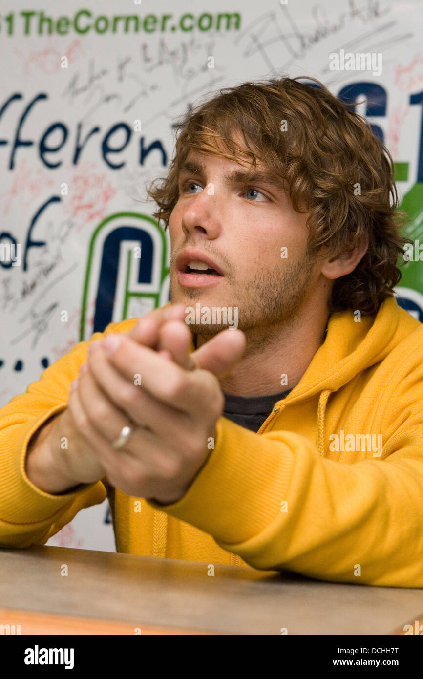 Recording artist Jon McLaughlin performs in a radio studio on March 29 ...