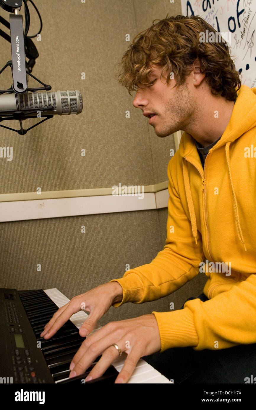 Recording artist Jon McLaughlin performs in a radio studio on March 29 ...
