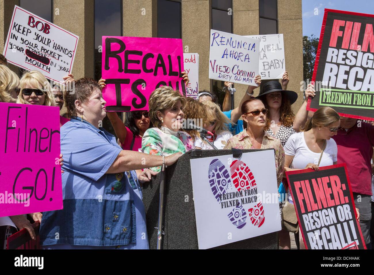 San Diego, California, USA. 18th Aug, 2013. Surrounded by several ...