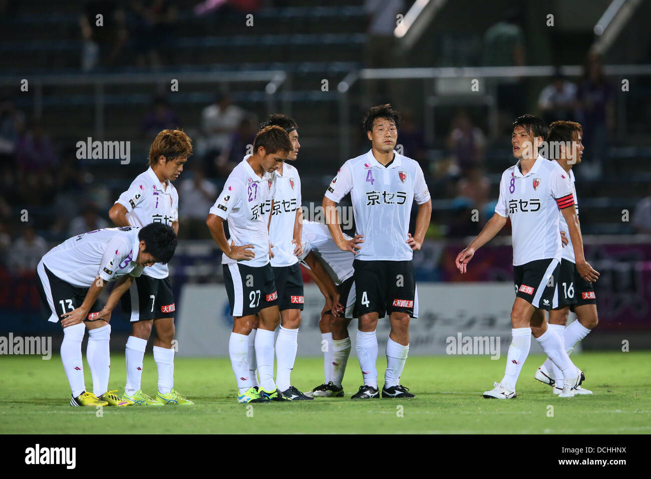 Kanagawa, Japan.. 18th Aug, 2013. F.C./Kyoto Sanga F.C. team group ...