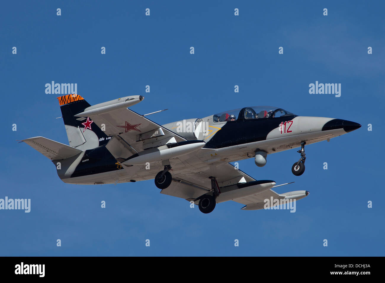 An L-39ZA Albatros used as a threat simulation aircraft with a FLIR ...