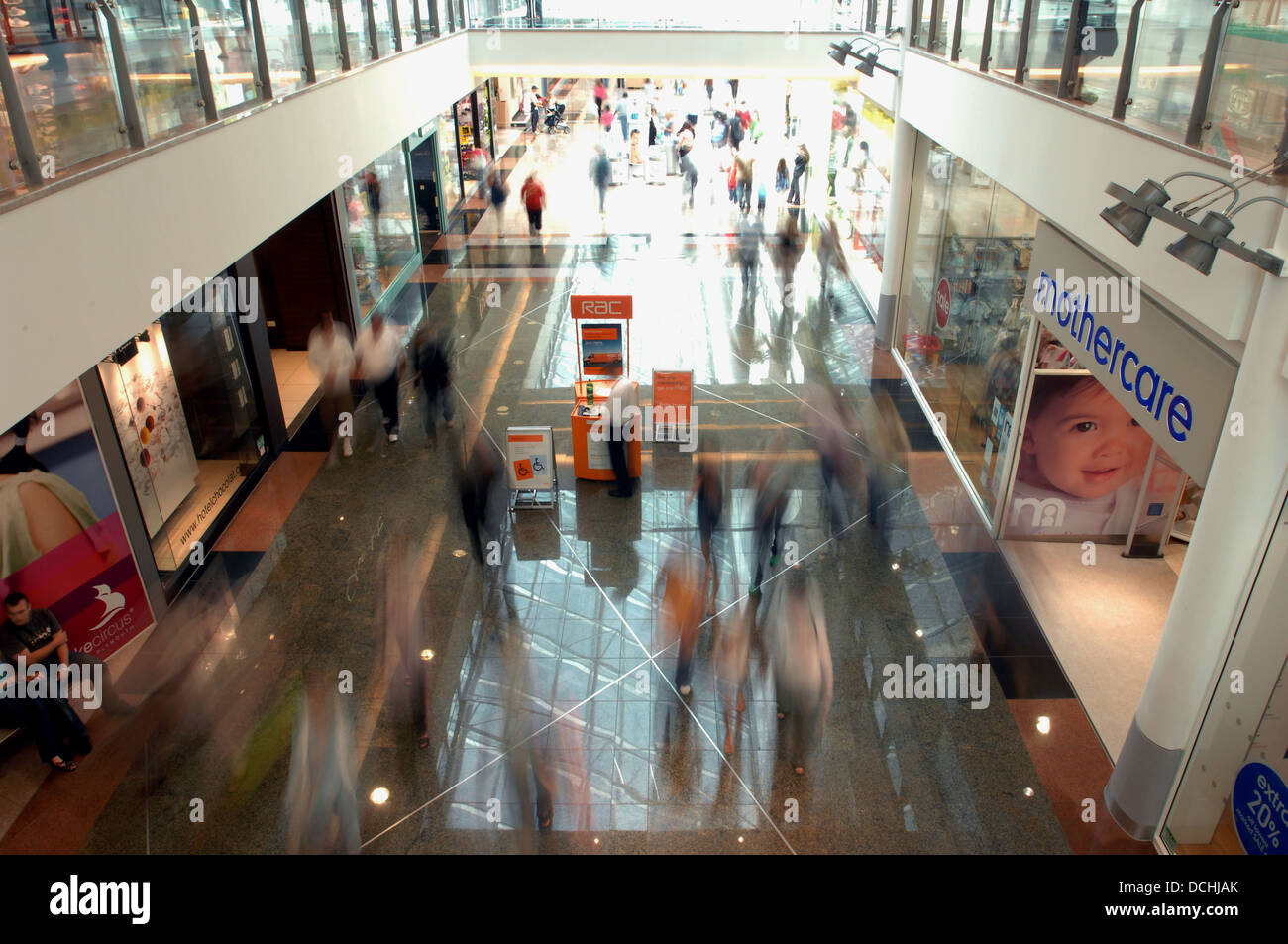 Hustle and bustle inside the Drake Circus shopping mall in Plymouth ...