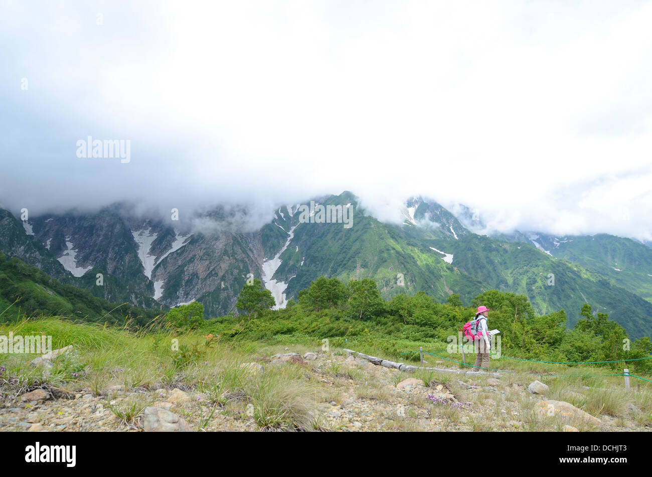 Hikers on Mount Happo near Hakubo in Nagano, Japan Stock Photo - Alamy