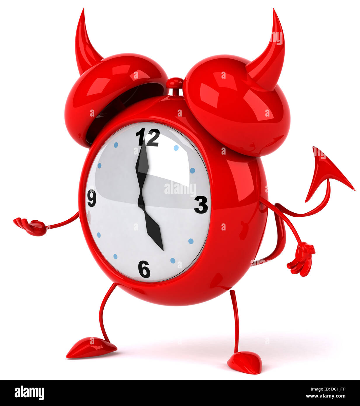 Evil alarm clock Stock Photo - Alamy