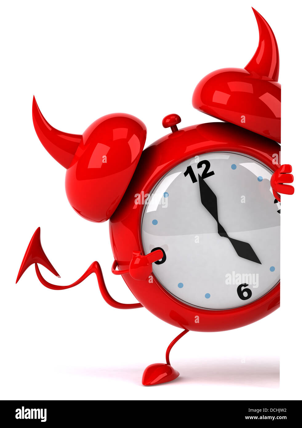 Evil alarm clock Stock Photo - Alamy