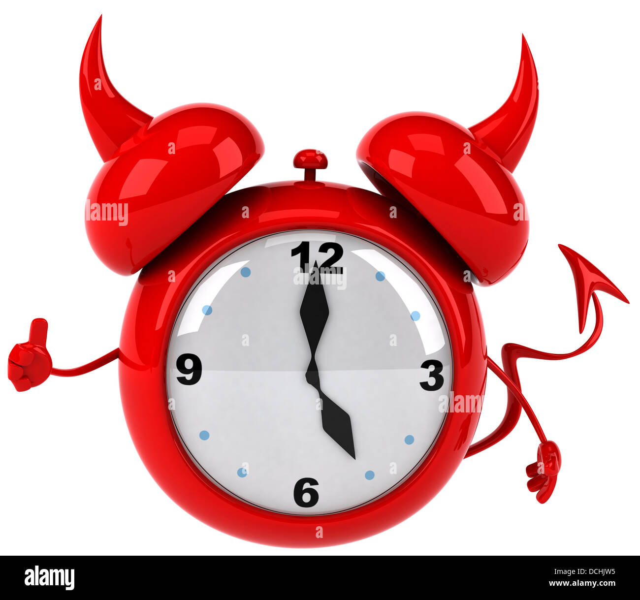 Evil alarm clock Stock Photo - Alamy