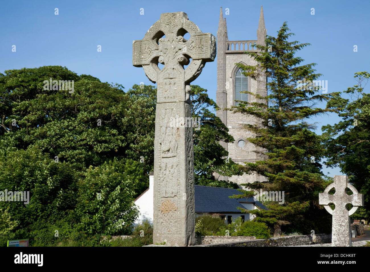 Celtic High Cross In Cemetery; Drumcliff, County Sligo, Ireland Stock ...