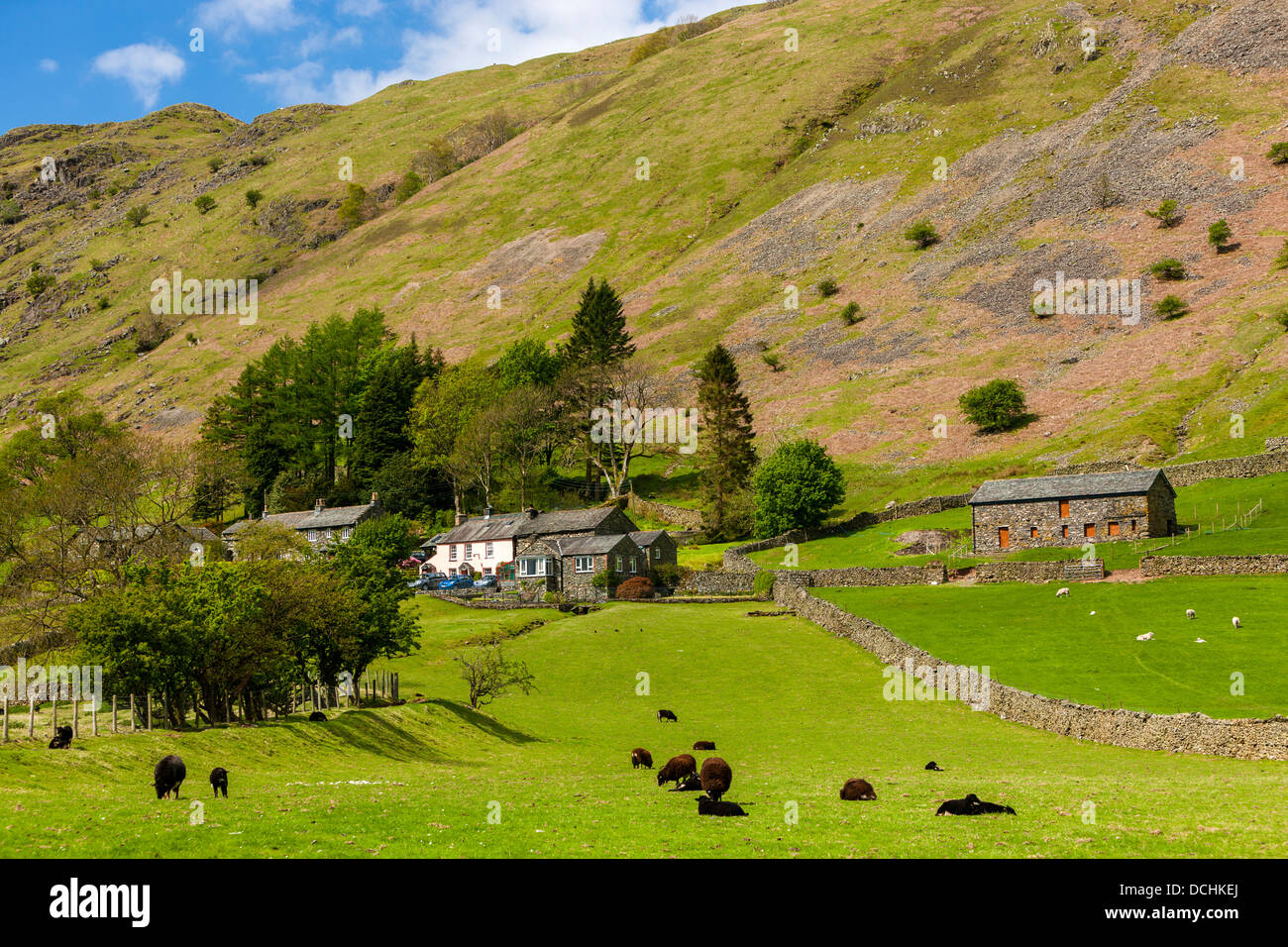 Cumbrian landscape near Patterdale, Lake District National Park ...