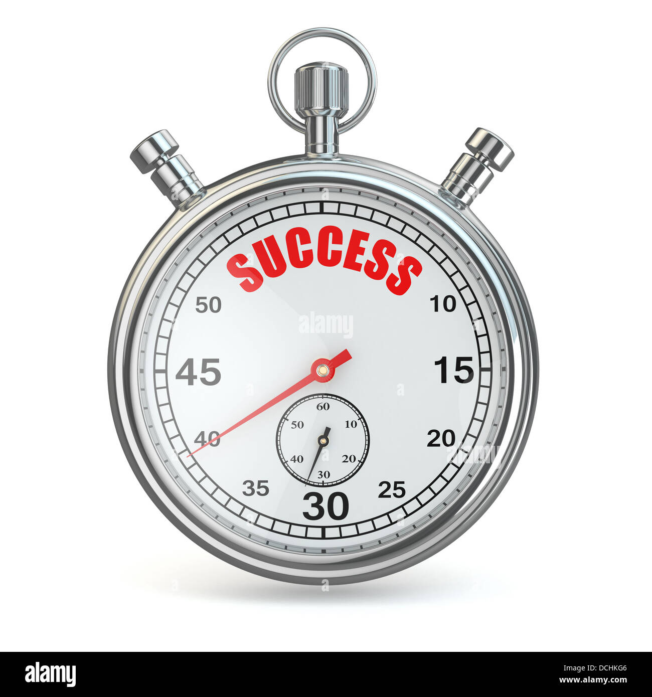 Stopwatch with text success on dial. 3d Stock Photo - Alamy