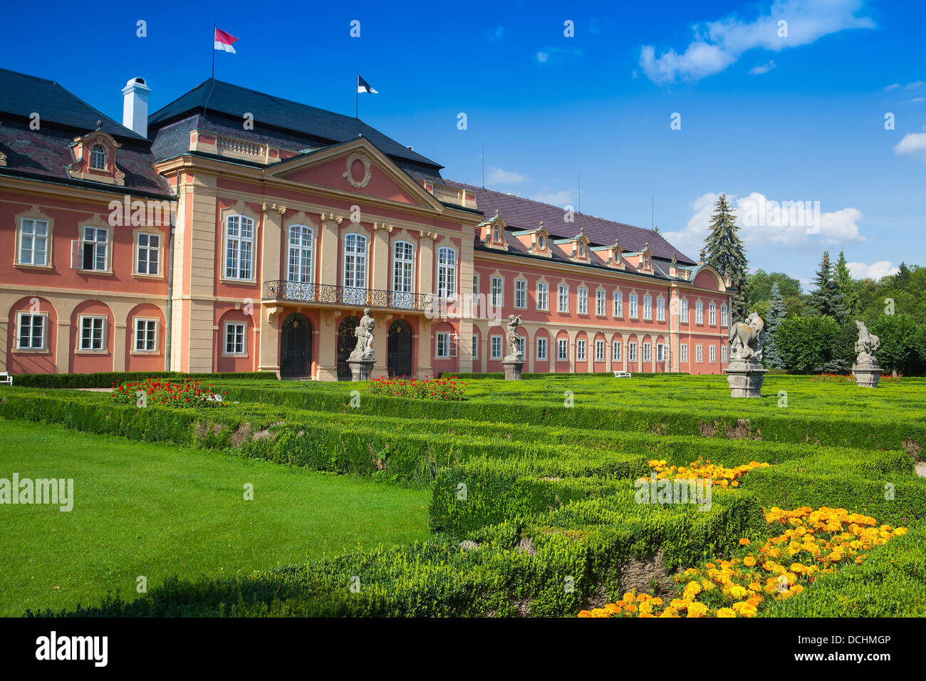 The restored chateau in Dobris in Czech Republic Stock Photo - Alamy