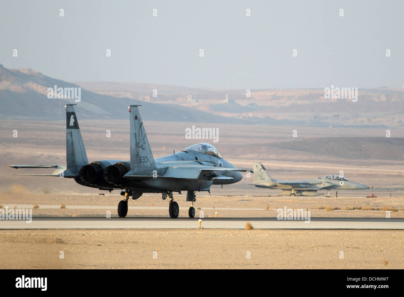 Israeli Air force (IAF) Fighter jet F-15 (BAZ) landing Stock Photo - Alamy