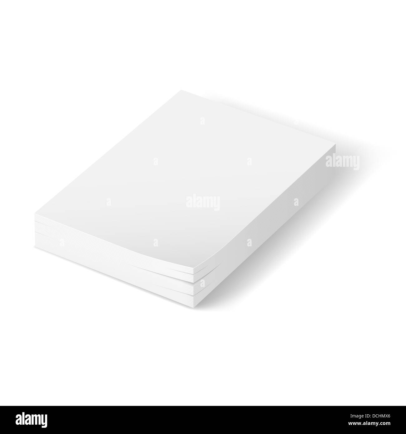 Stack of blank paper. Illustration on white background Stock Photo - Alamy