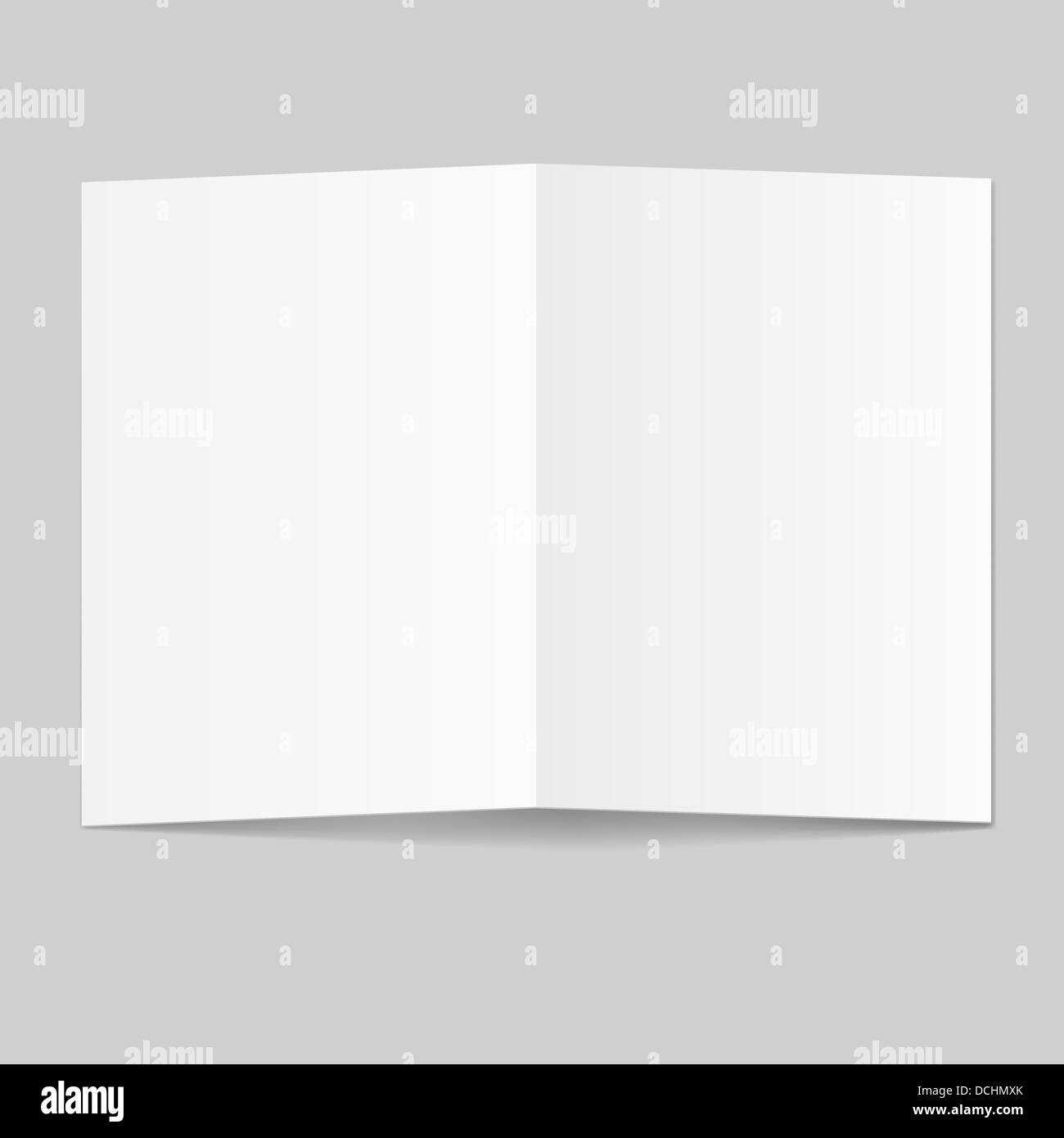 White blank paper card. Illustration on grey background for design ...