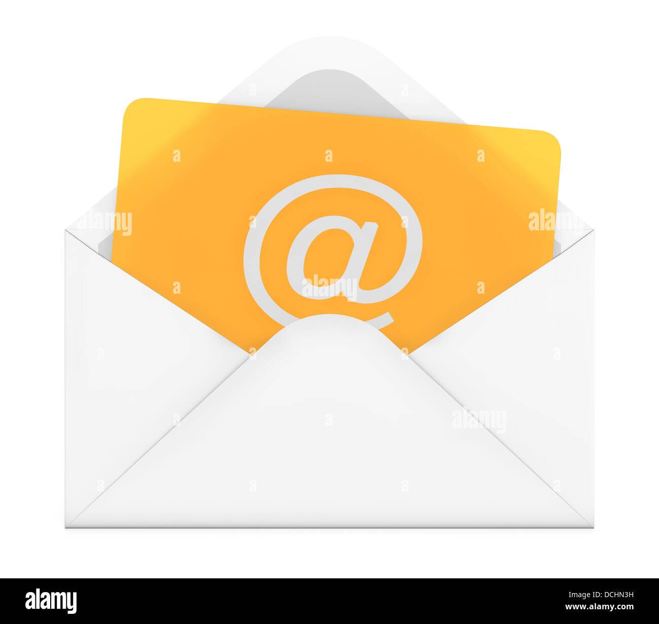 3D illustration of e-mail envelope on white background Stock Photo - Alamy