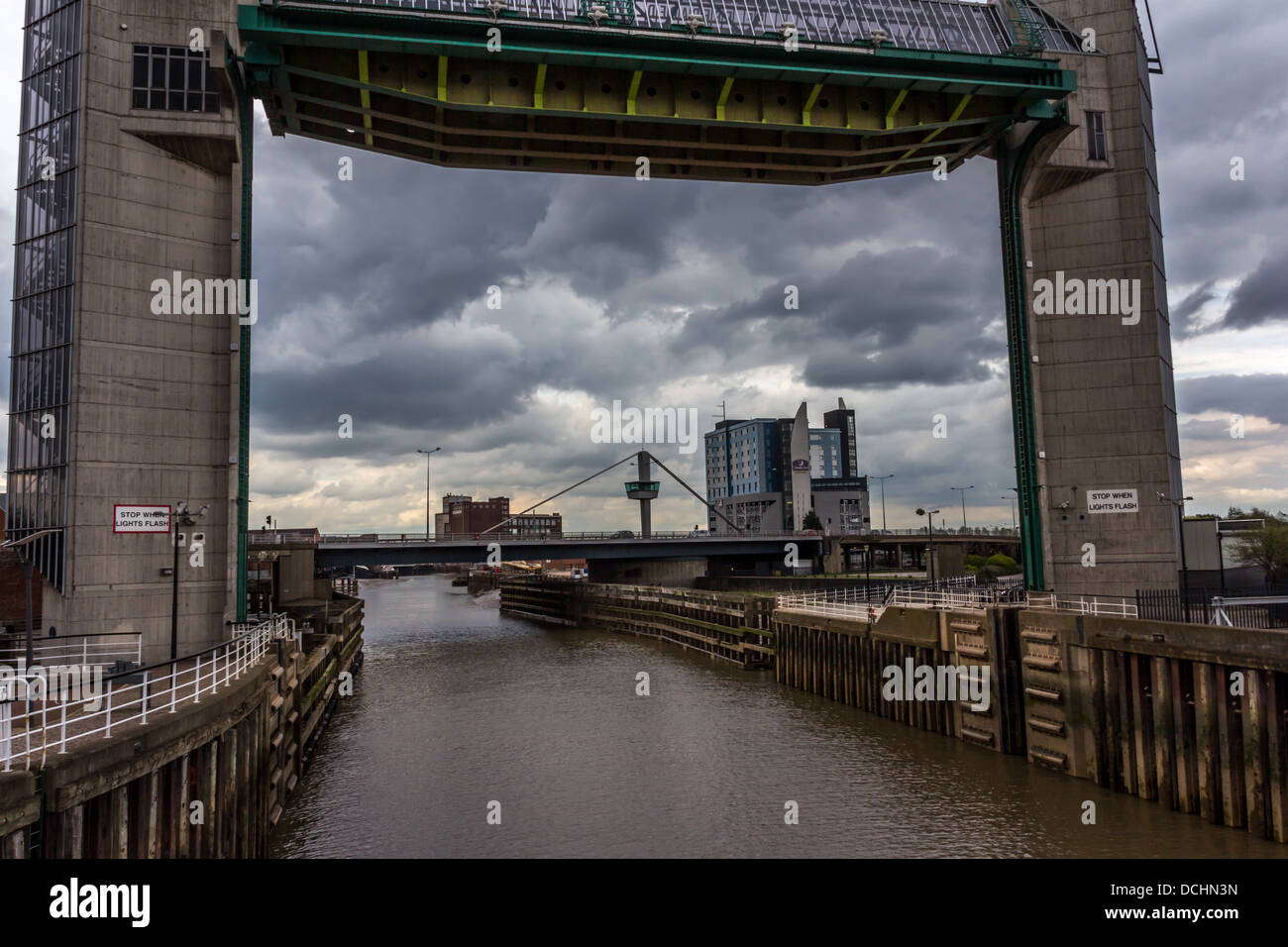 Hull Tidal Surge Barrier over the River Hull Stock Photo - Alamy