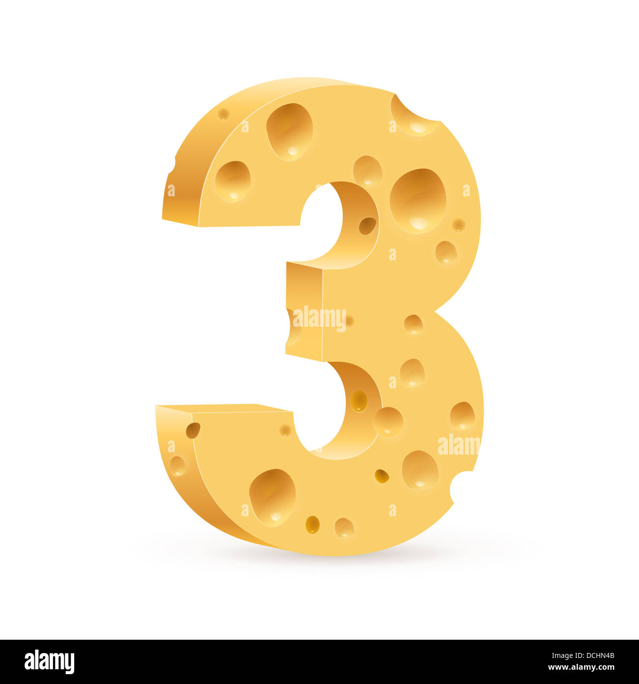 Number three. Illustration on white for design Stock Photo - Alamy