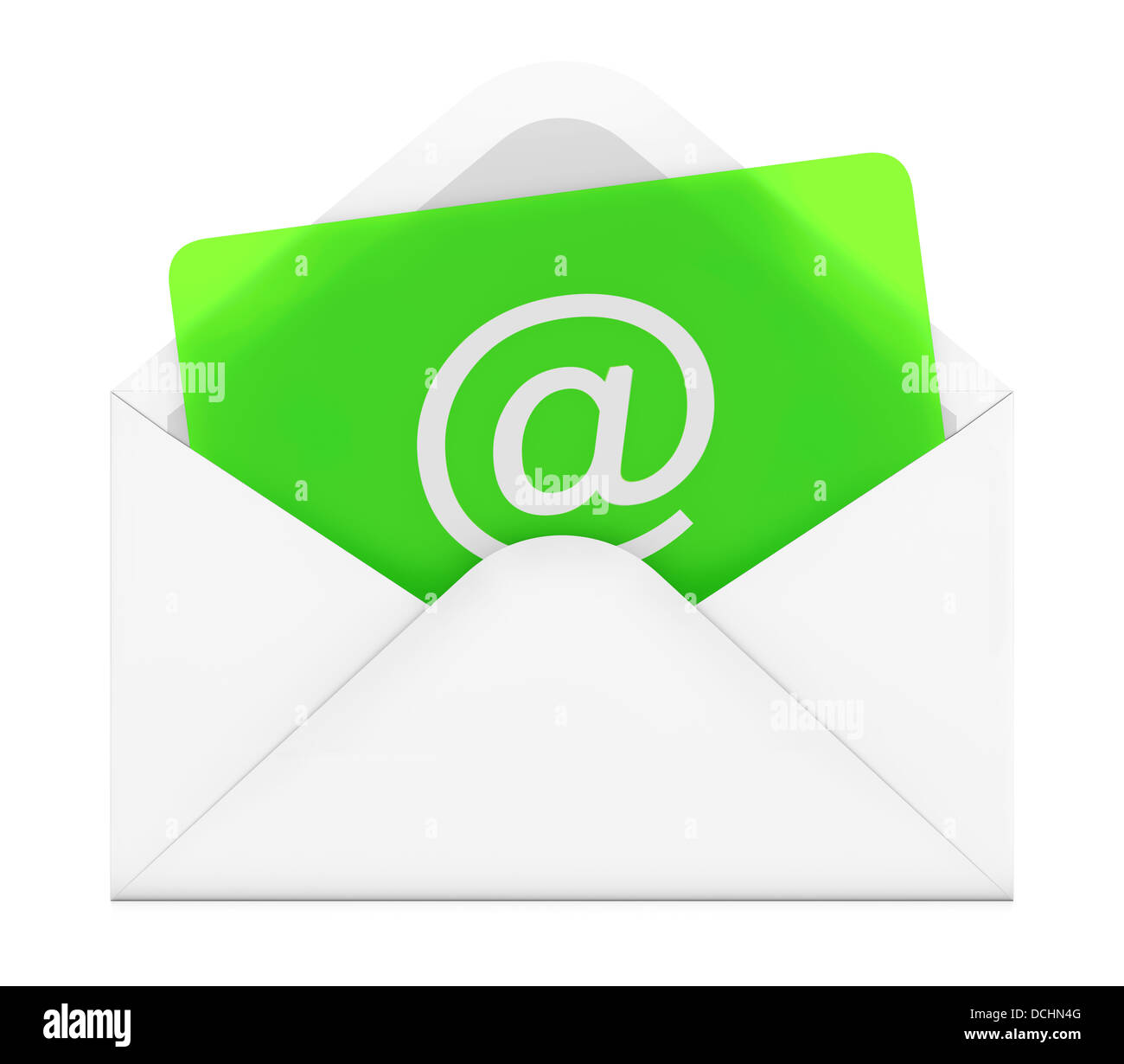 3D illustration of e-mail envelope on white background Stock Photo - Alamy