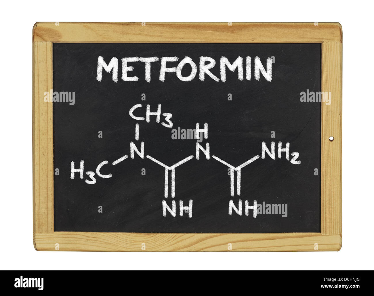 chemical formula of metformin on a blackboard Stock Photo - Alamy