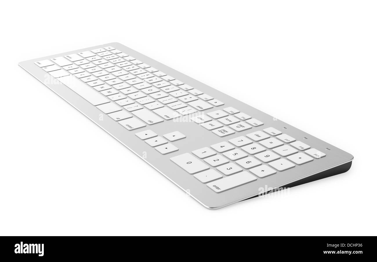 3D render of keyboard isolated on white background Stock Photo - Alamy