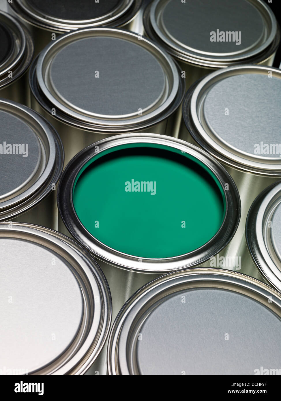 Paint cans full frame Stock Photo - Alamy