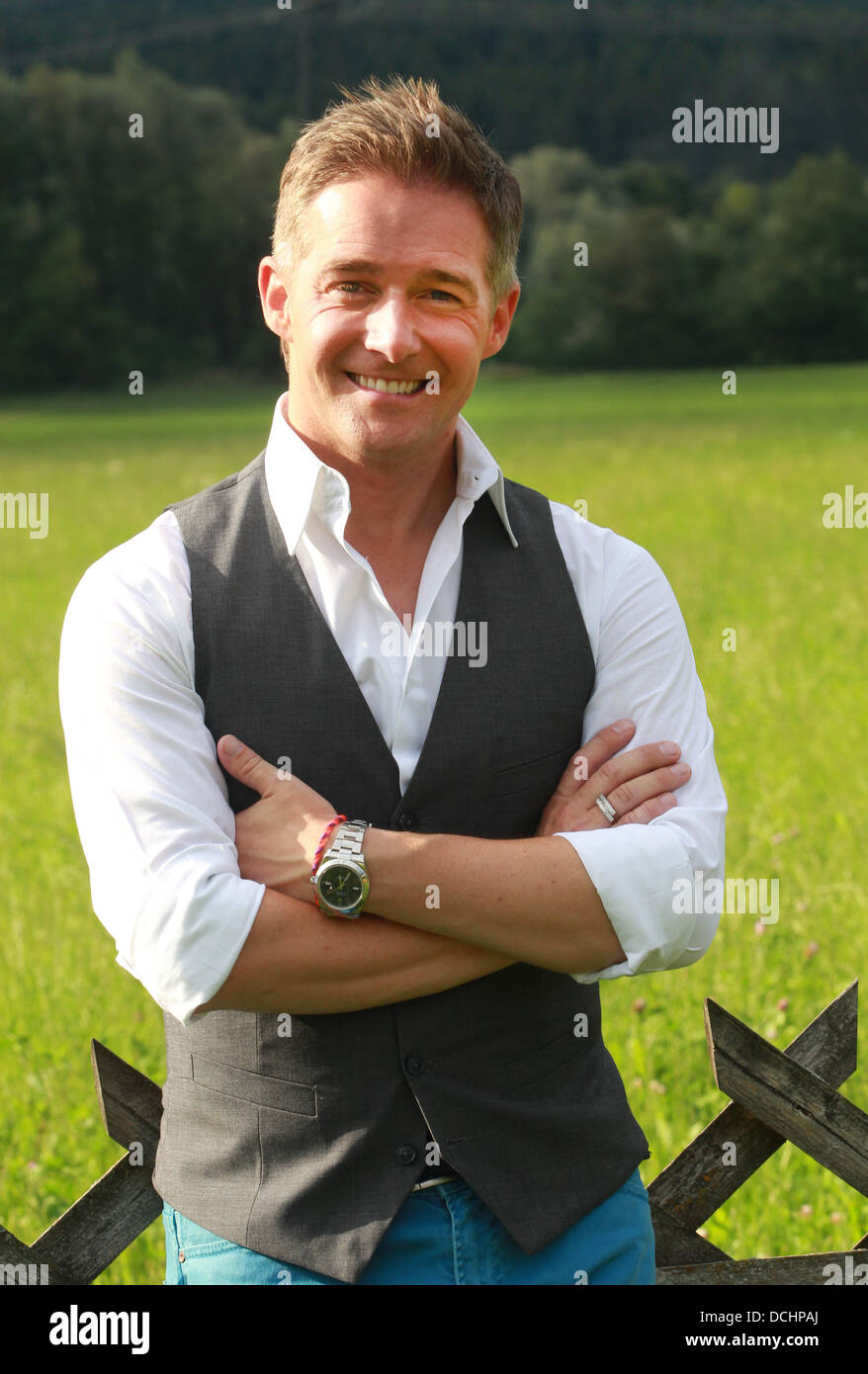 Belgian singer christoff poses prior hi-res stock photography and ...