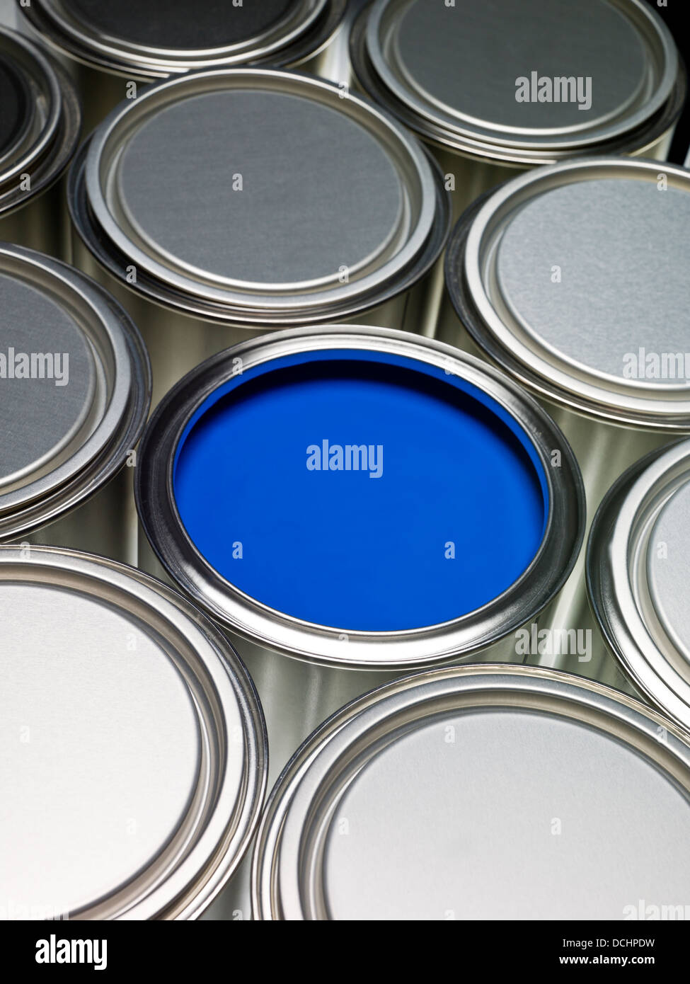 Paint cans full frame Stock Photo - Alamy