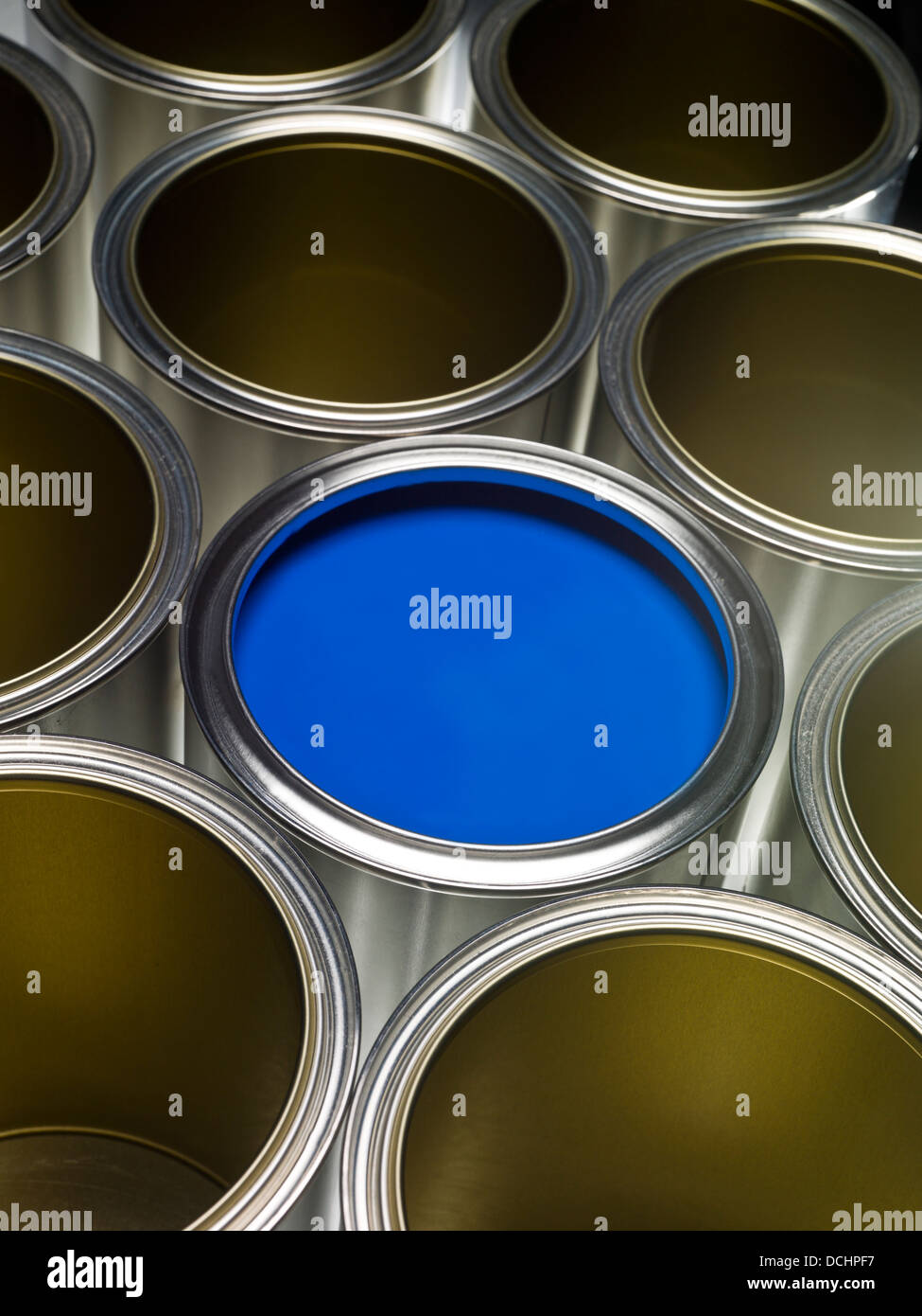 Blue Paint can Stock Photo - Alamy