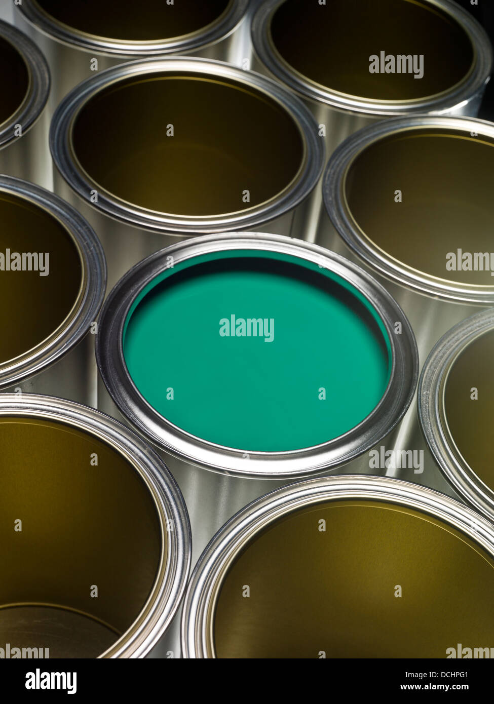Green Paint can Stock Photo - Alamy