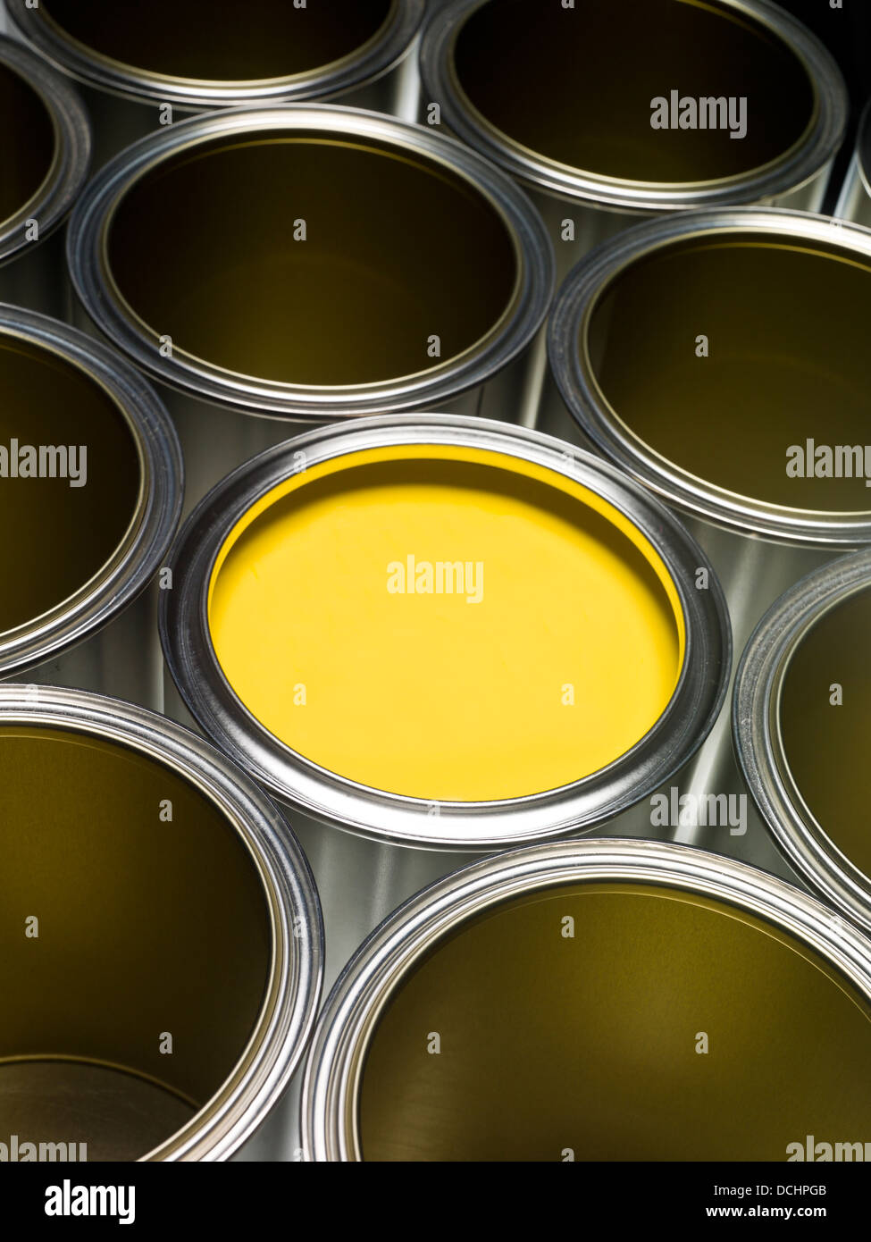 Yellow Paint can Stock Photo - Alamy