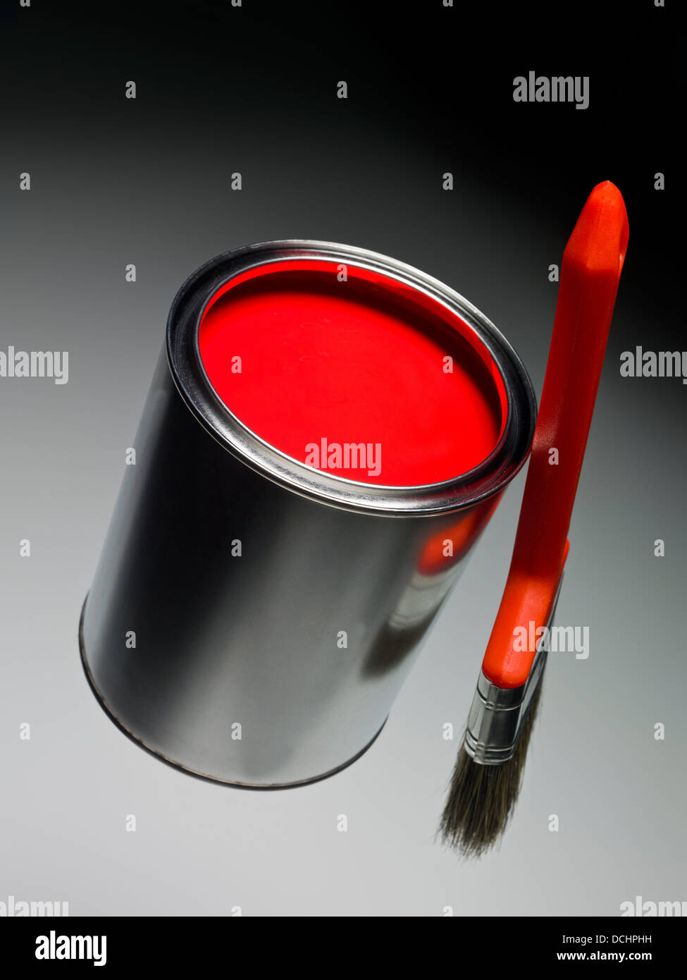 Red Paint can Stock Photo - Alamy