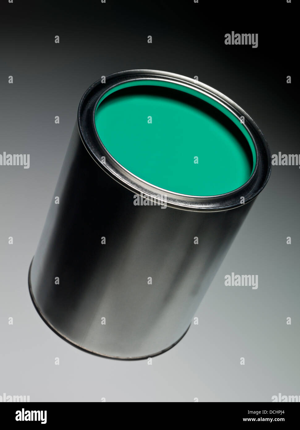 Green Paint can Stock Photo - Alamy