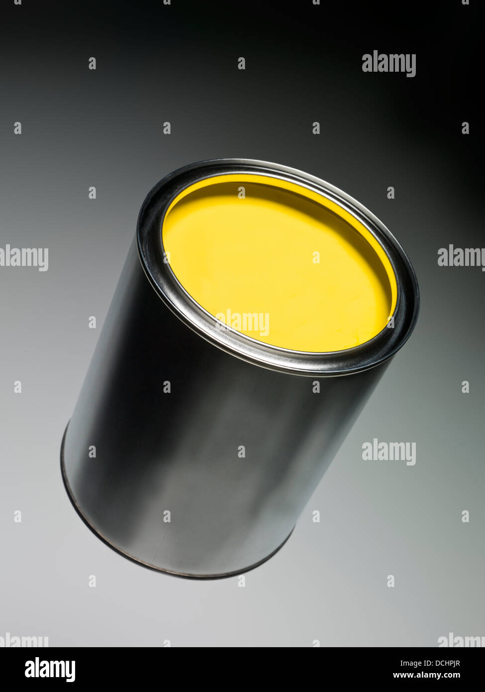 Yellow Paint can Stock Photo - Alamy