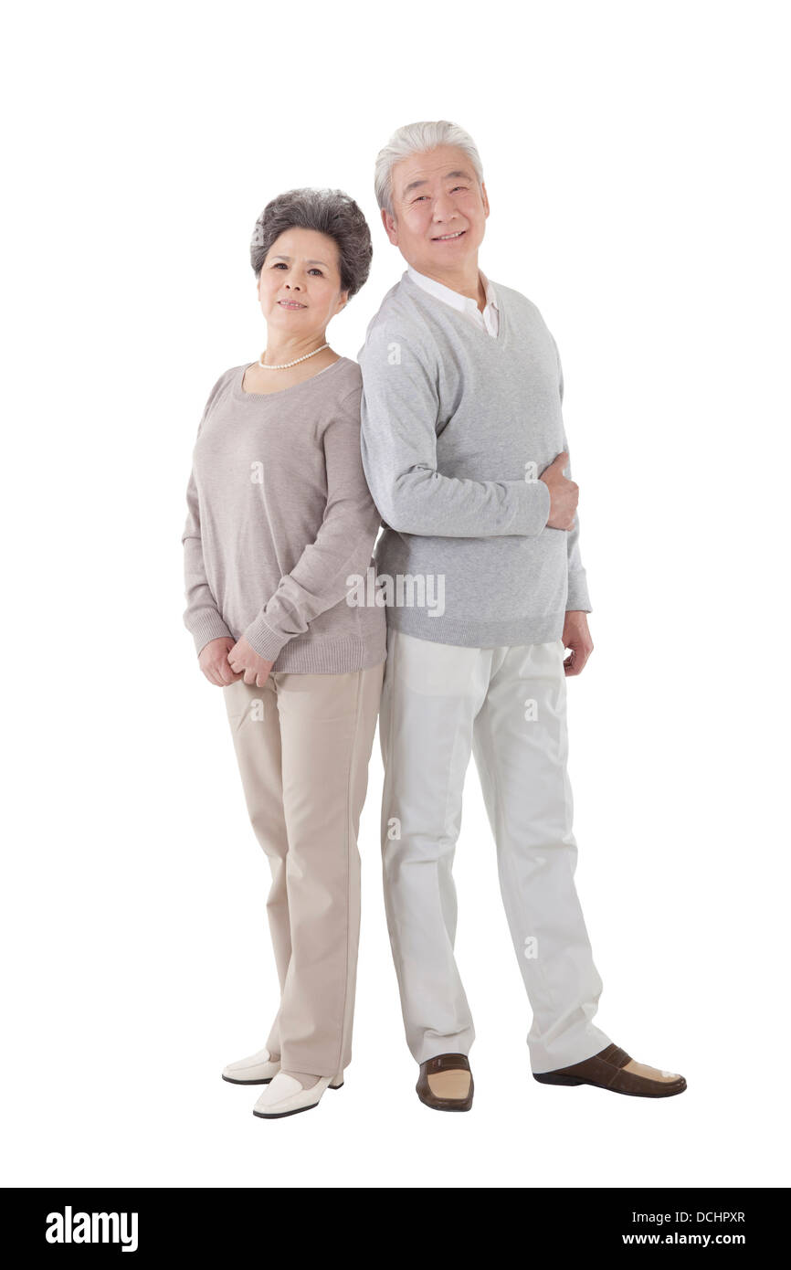 Oriental old couple portrait Stock Photo - Alamy