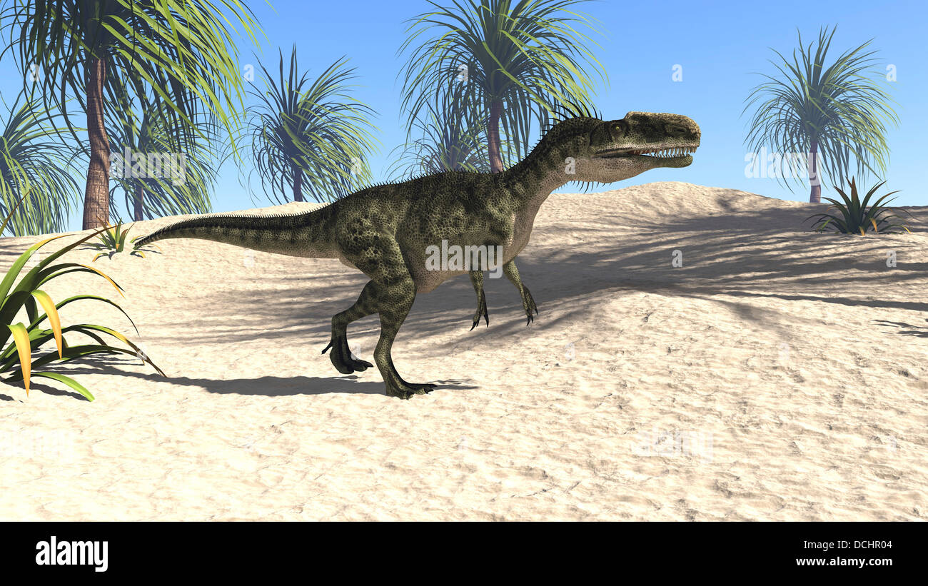 Monolophosaurus jurassic theropod dinosaur hi-res stock photography and ...