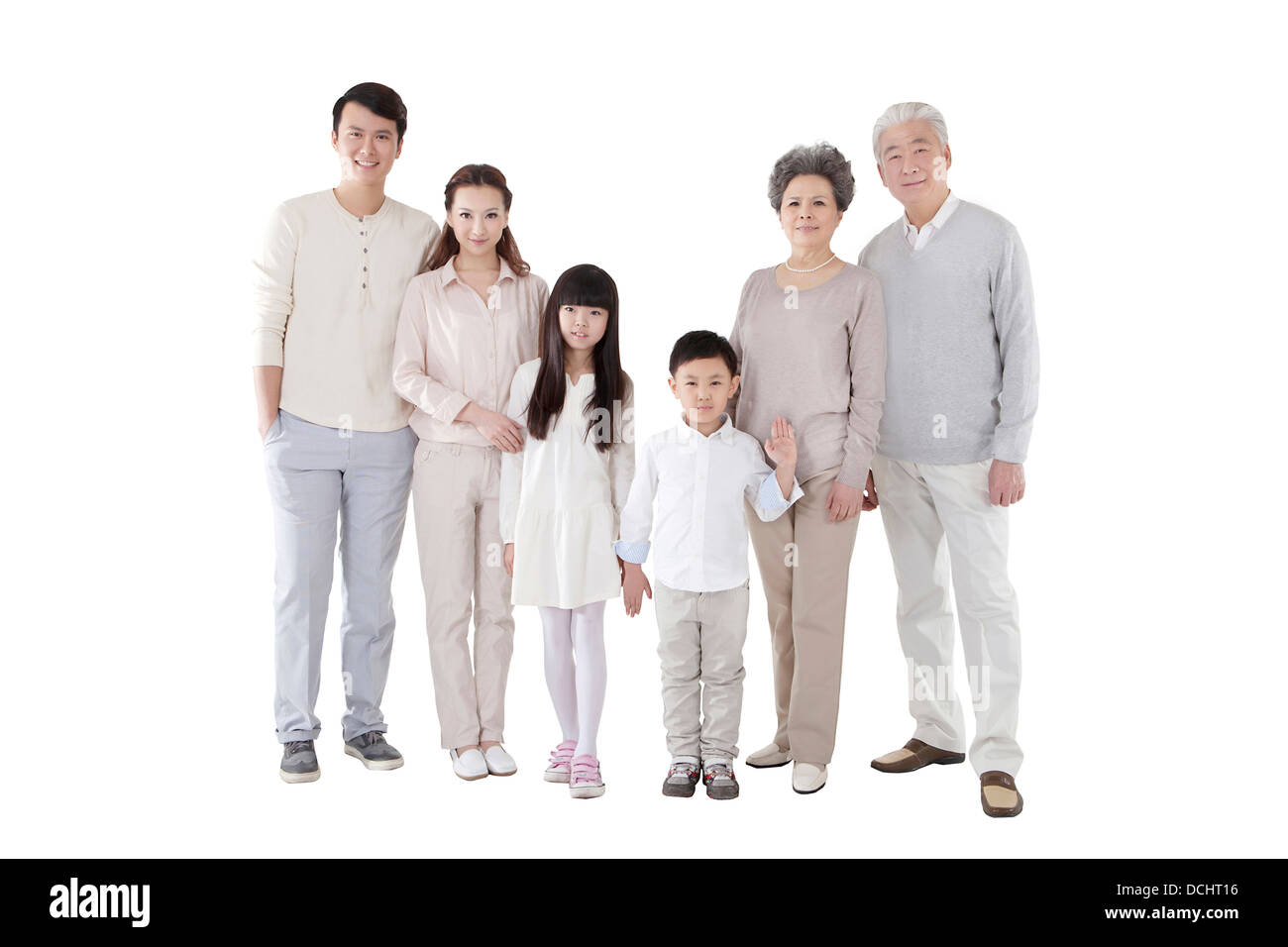 Multi generation family holding hands Cut Out Stock Images & Pictures ...