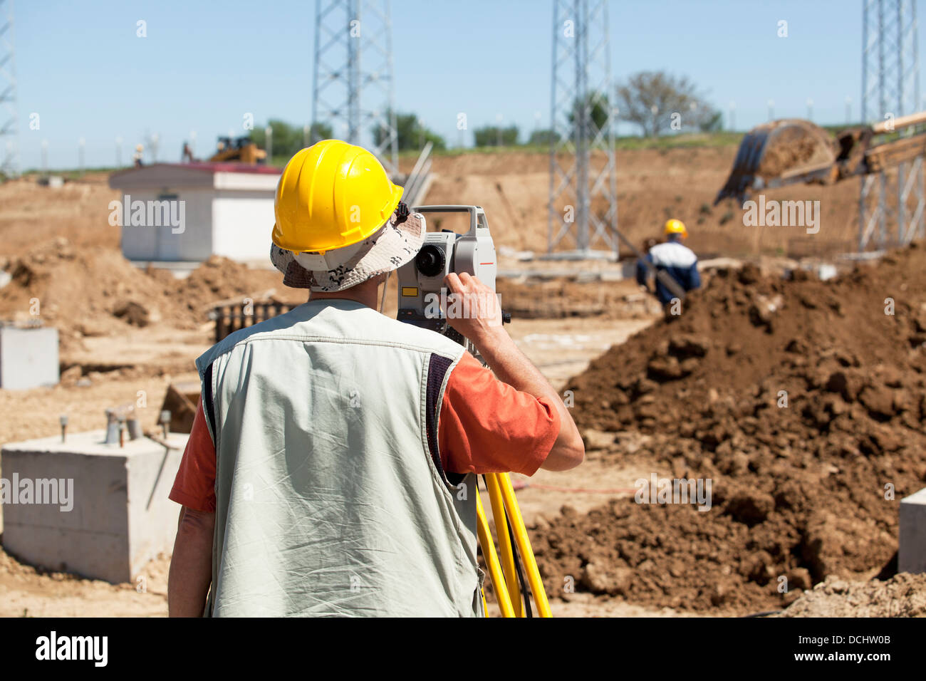 engineer on construction site Stock Photo - Alamy