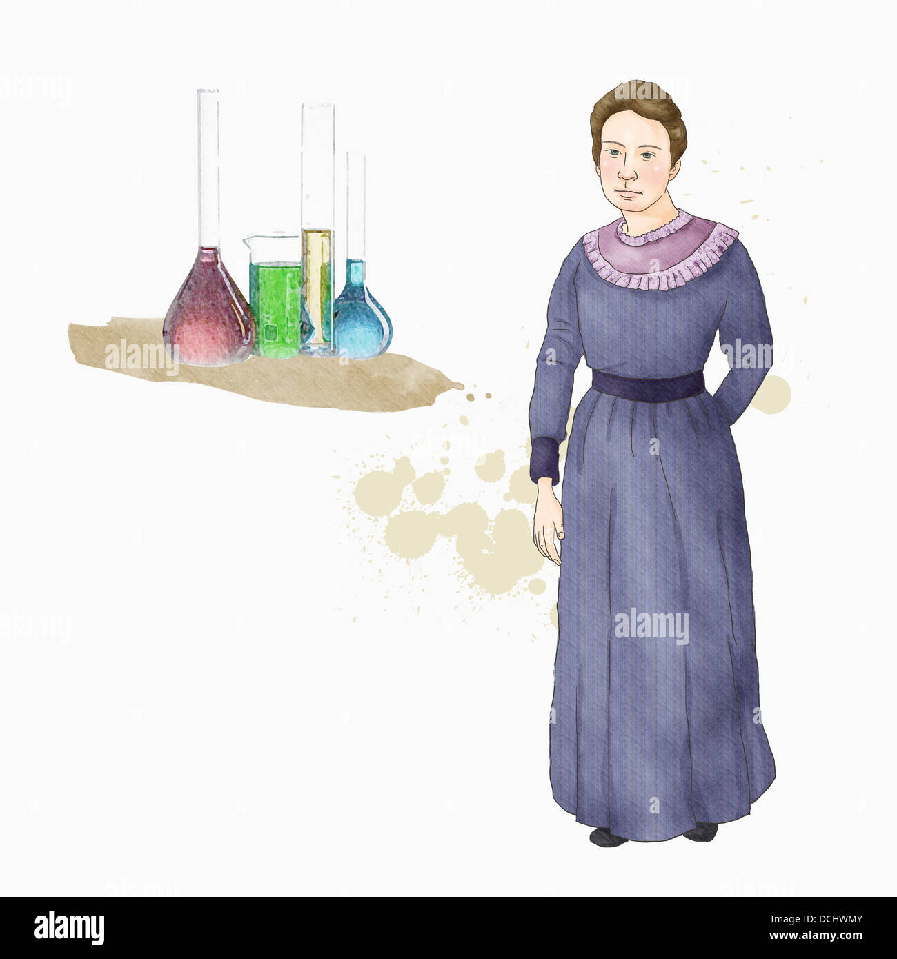 Marie curie illustration Cut Out Stock Images & Pictures - Alamy