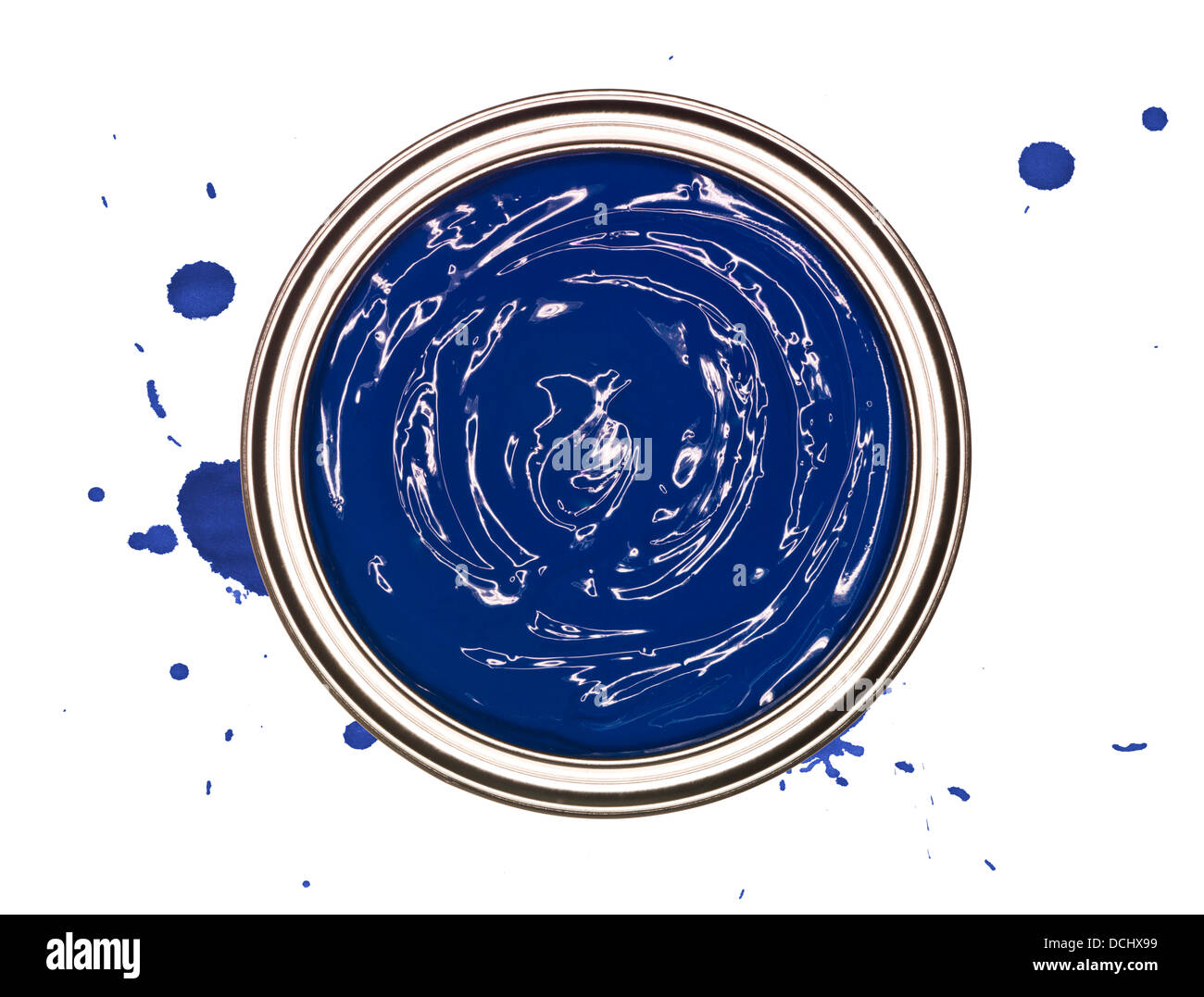 Blue Paint can Stock Photo - Alamy