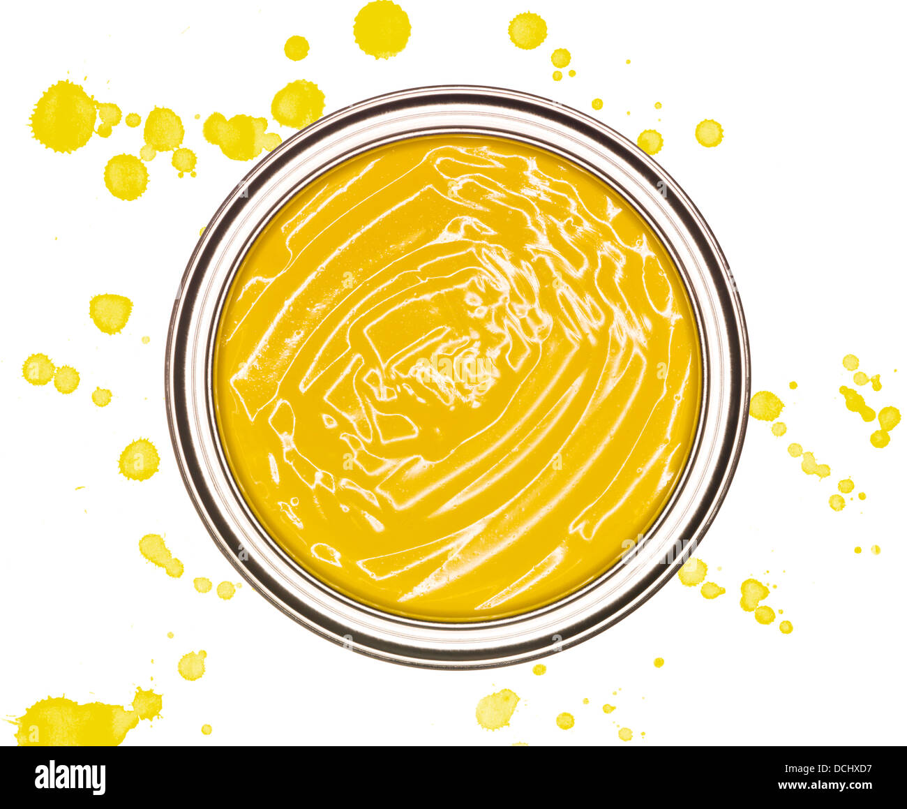 Yellow Paint can Stock Photo - Alamy