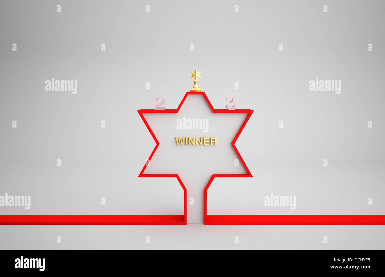 winner word inside a red star Stock Photo - Alamy