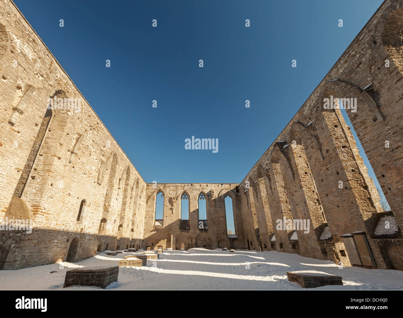 Interior of old St. Brigitta convent in Pirita region, Tallinn, Estonia ...