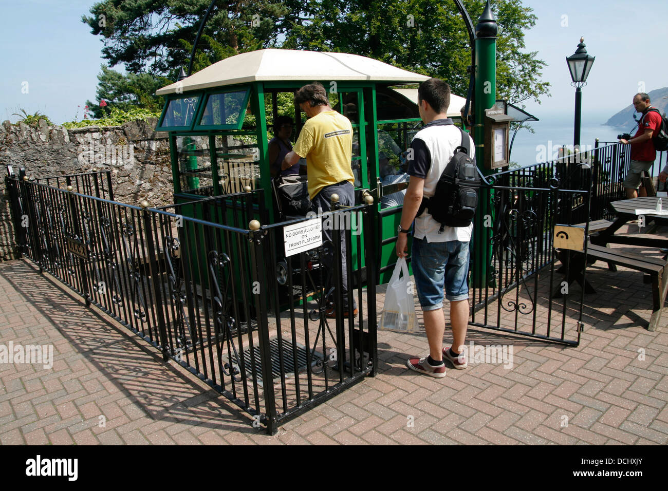Cliff Railway upper station Lynton and Lynmouth Devon England UK Stock ...