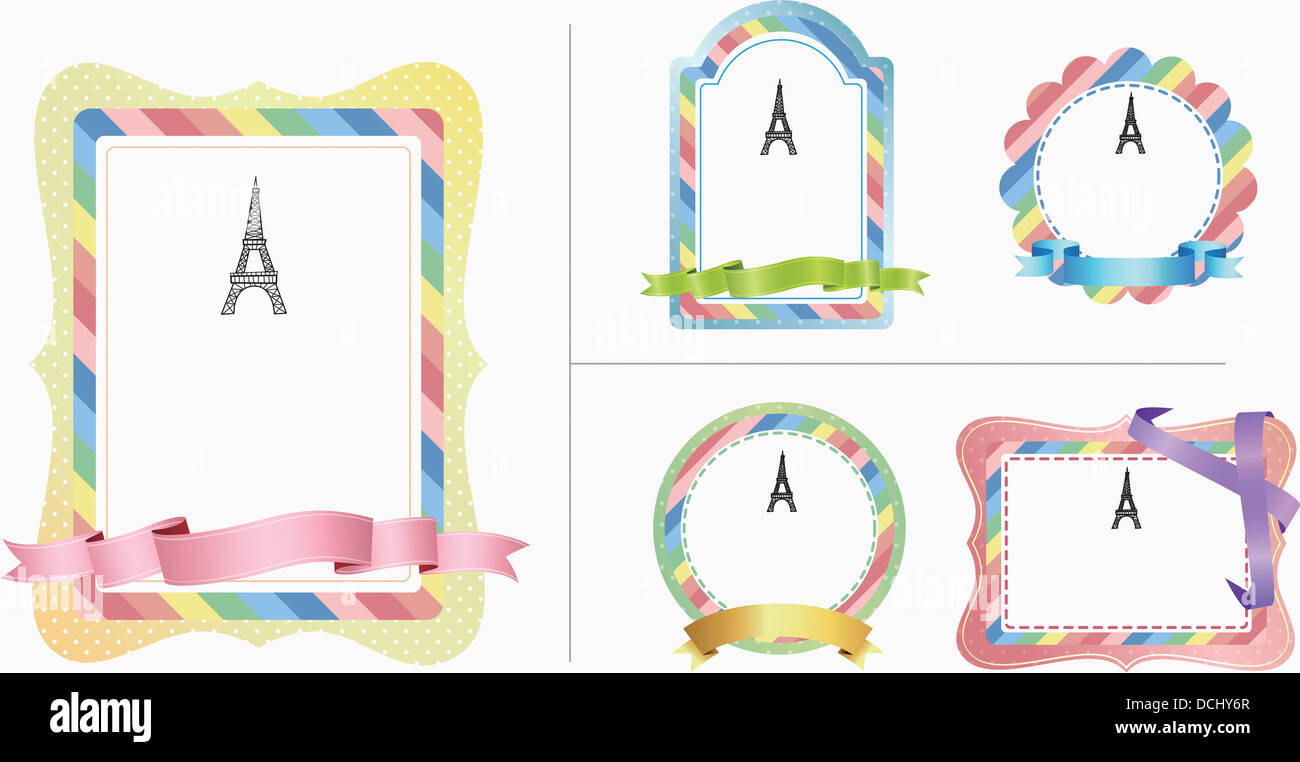 an illustration of different name tags Stock Photo - Alamy