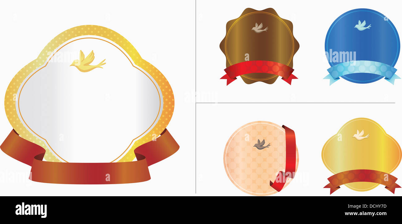 an illustration of different name tags Stock Photo - Alamy