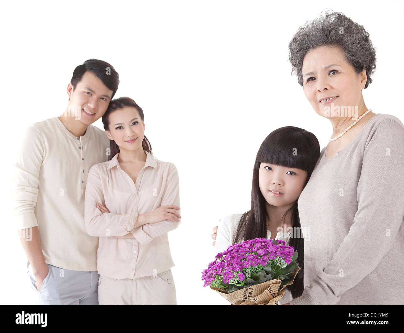 A family of four Stock Photo - Alamy