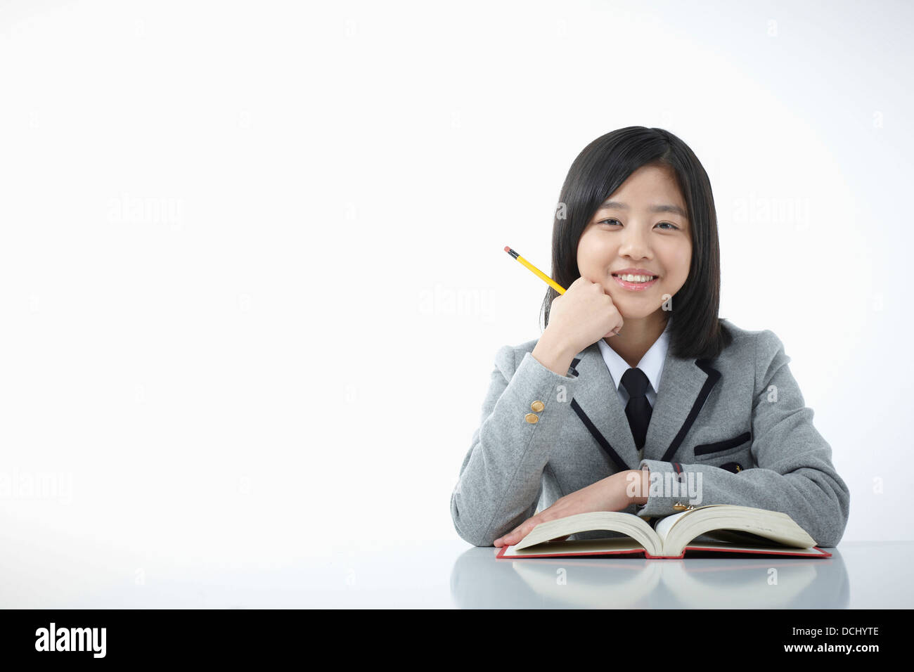 a girl doing homework Stock Photo - Alamy