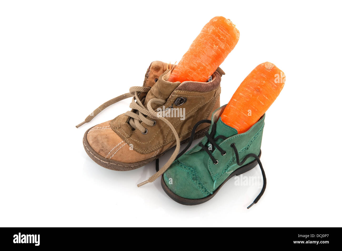 Shoes with carrots Stock Photo - Alamy