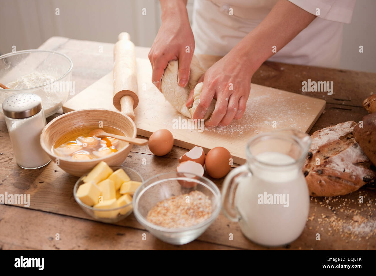 Rolling pin breadmaking hi-res stock photography and images - Alamy